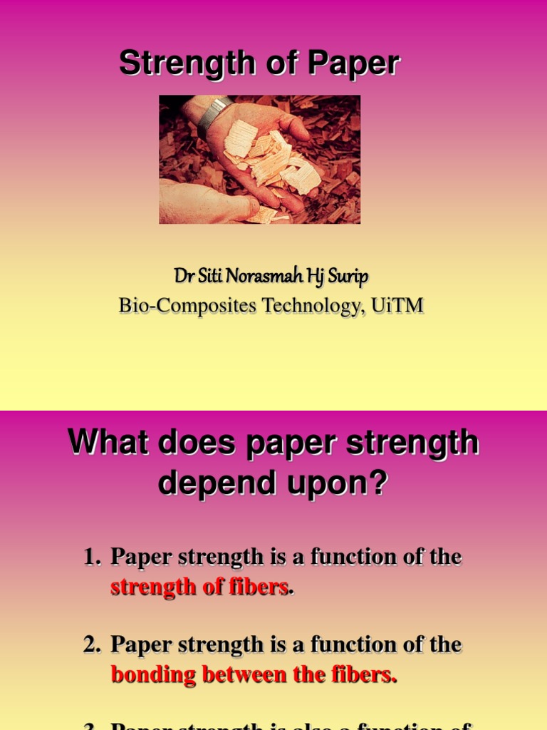 Understanding Paper Strength: A Comprehensive Look at Fiber Properties ...