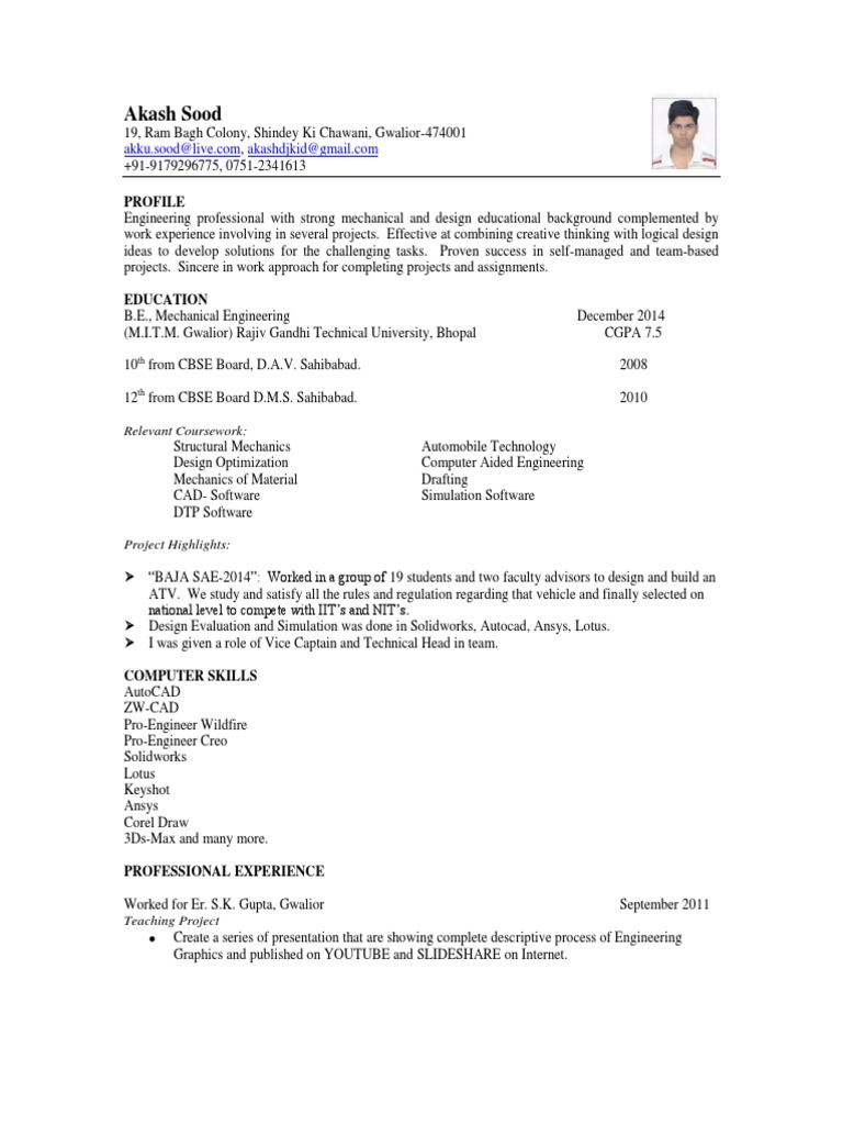 Resume Akash Sood | PDF | Simulation | Engineering