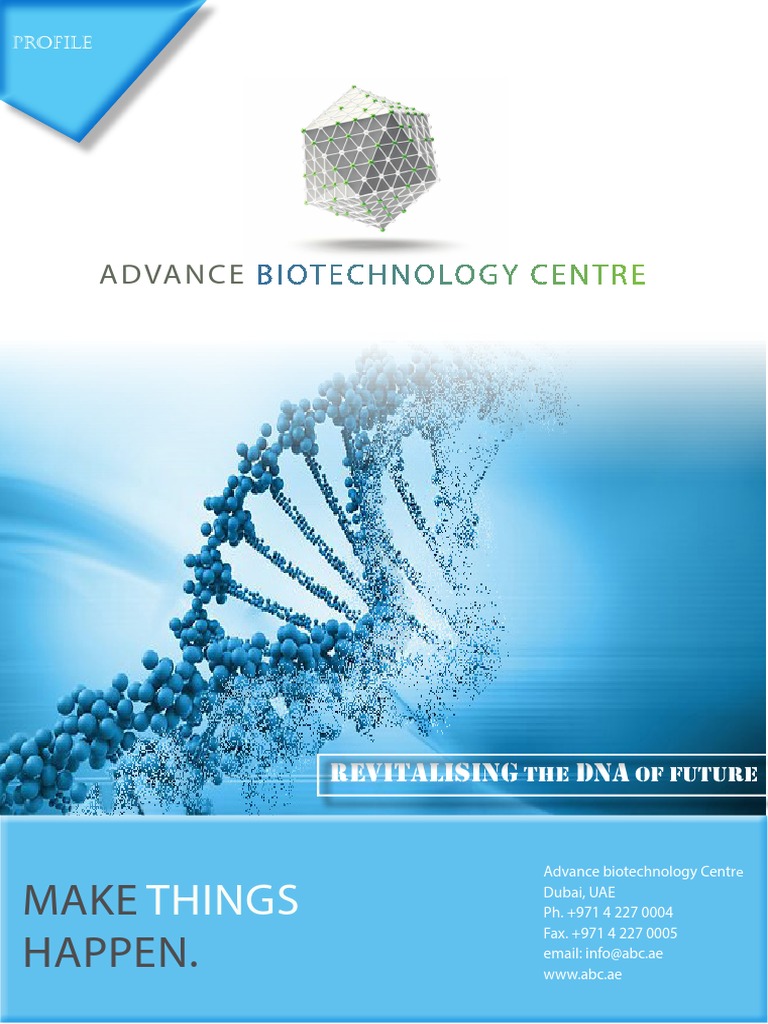 Advance Biotechnology Centre-Company Profile | PDF | Water Supply ...