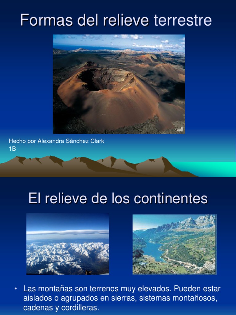 Formas Del Relieve Terrestre - Alex | PDF | Terreno | Ciencias de la Tierra