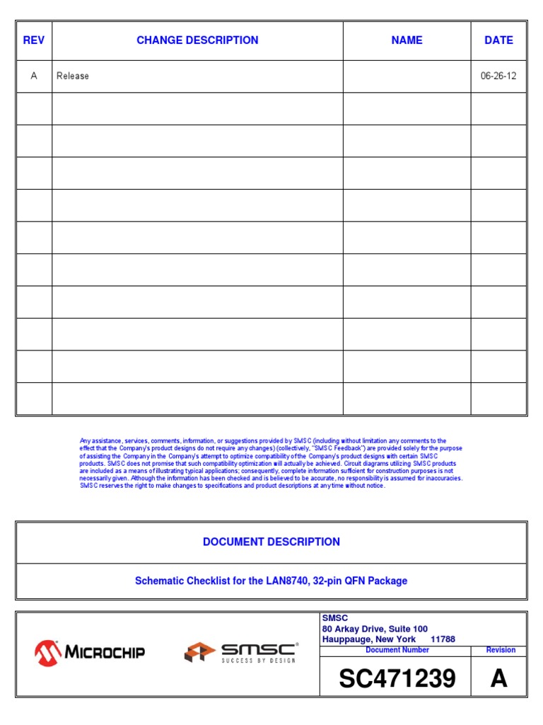 Schematic Checklist LAN8740 QFN Rev A | PDF | Electronic Circuits ...