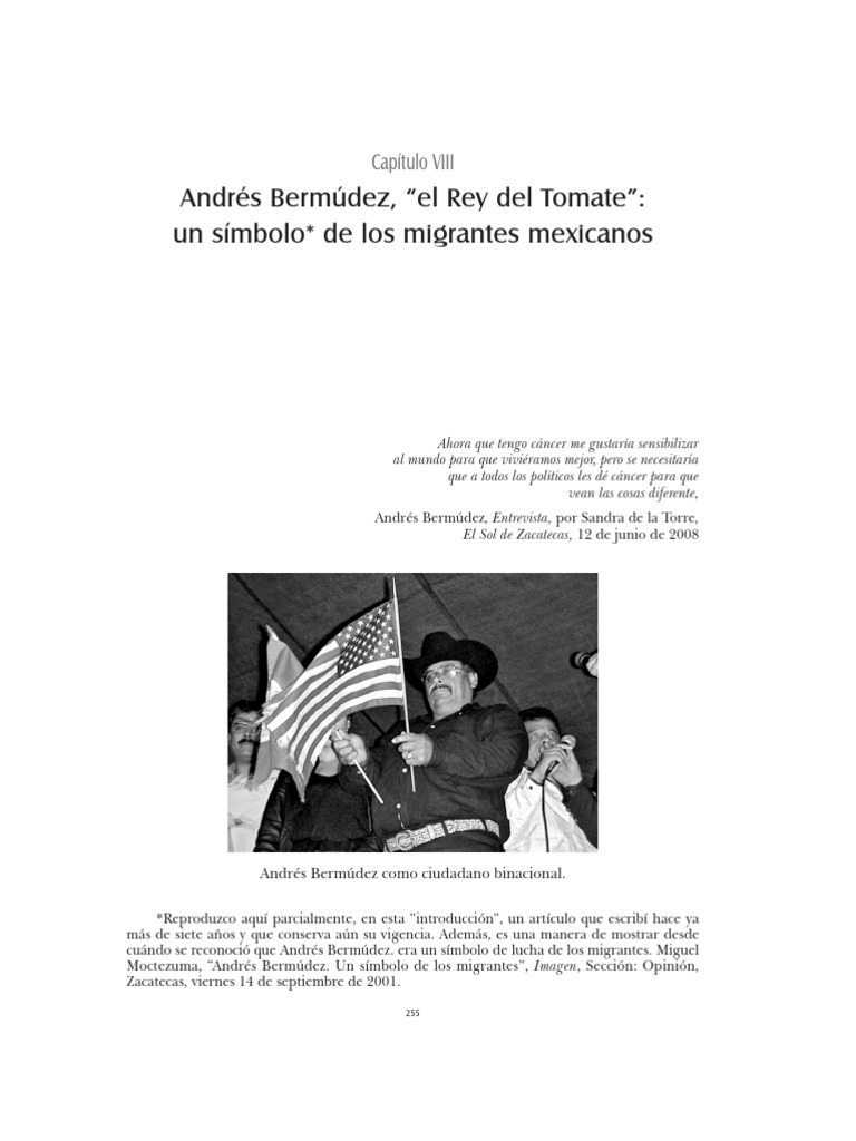El Rey Del Tomate | PDF | Migración humana | México