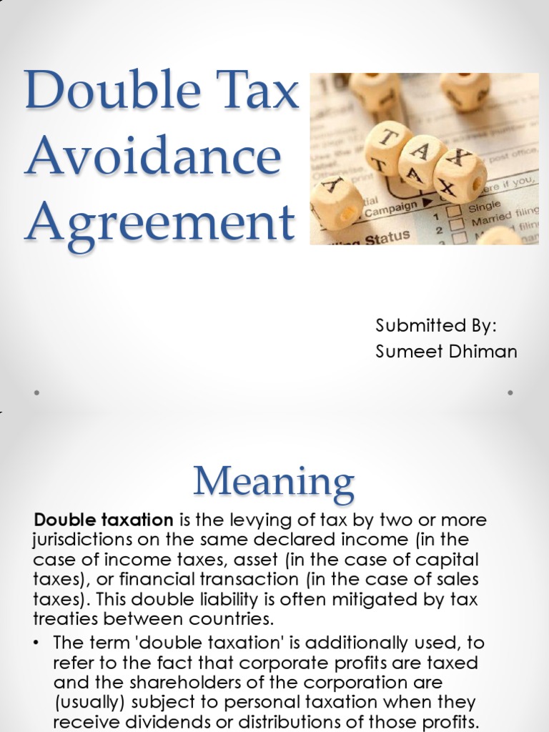 Double Tax Avoidance Agreement | PDF | Double Taxation | Taxes