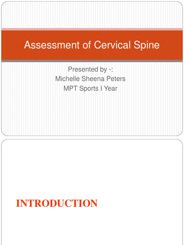 Cervical Spine Assessment Guide | PDF | Anatomical Terms Of Motion ...