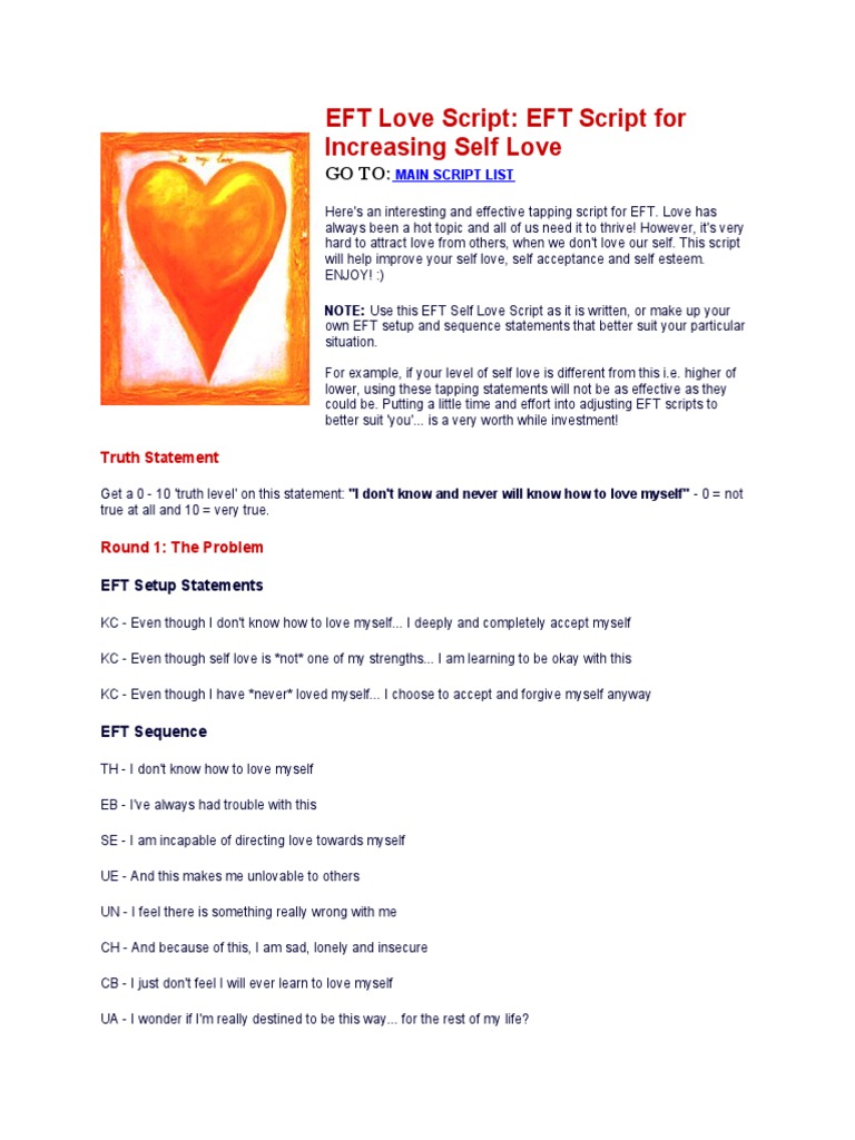 EFT Love Script | PDF | Psychological Concepts | Psychology