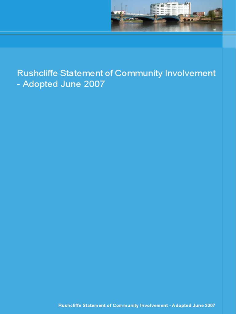 Rushcliffe Statement of Community Involvement Adopted 2007 | PDF ...