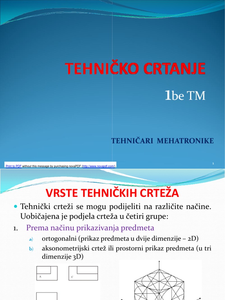 Vrste Tehnickih Crteza | PDF
