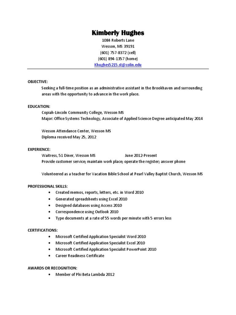 Resume For PD Plain Text | PDF