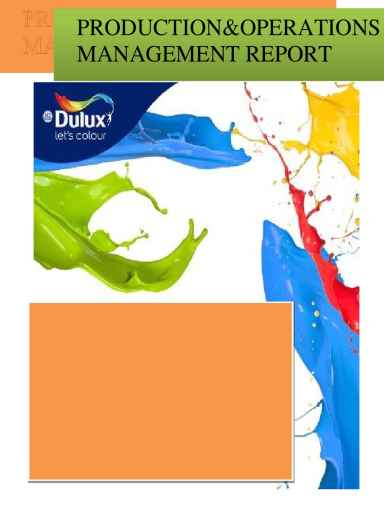 Production and Operation Management Report | PDF | Operations ...