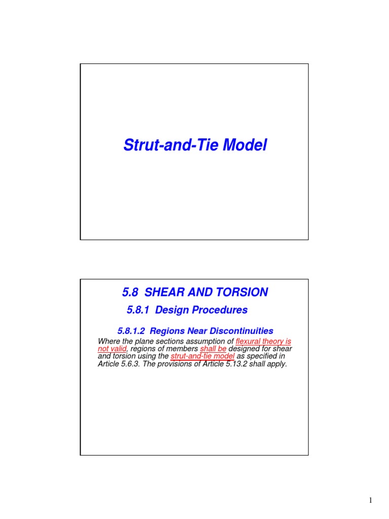 Strut and Tie Model (STM) Introduction | PDF | Beam (Structure ...