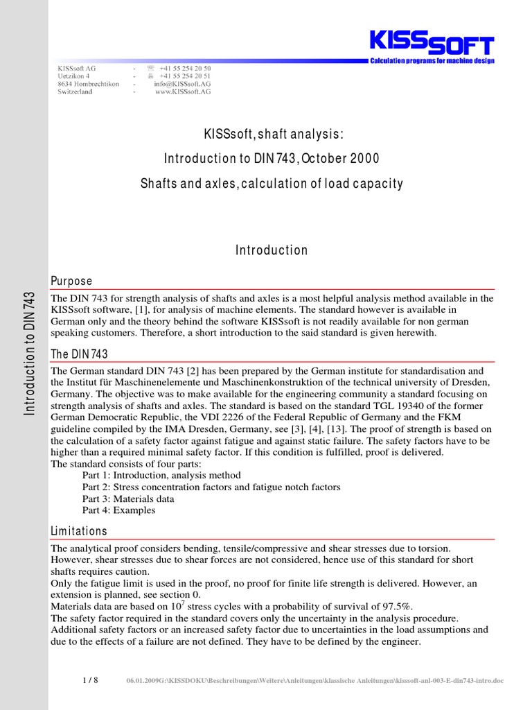 Intro To DIN 743 | PDF | Strength Of Materials | Stress (Mechanics)