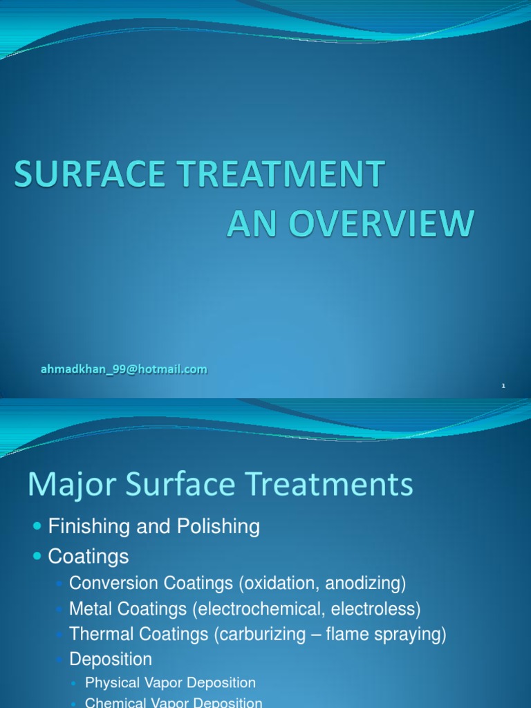Major Surface Treatments Overview | PDF | Corrosion | Manmade Materials