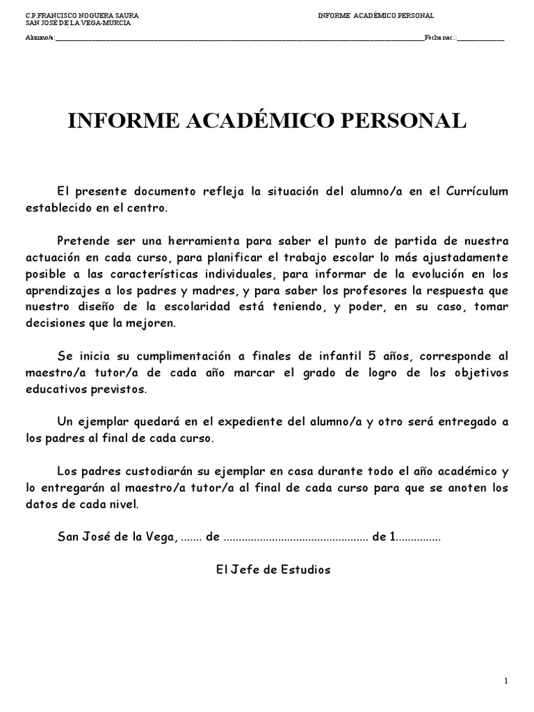 Informe Final Primaria