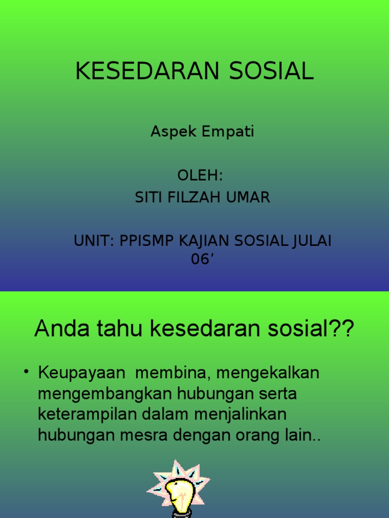 KESEDARAN SOSIAL Empati | PDF