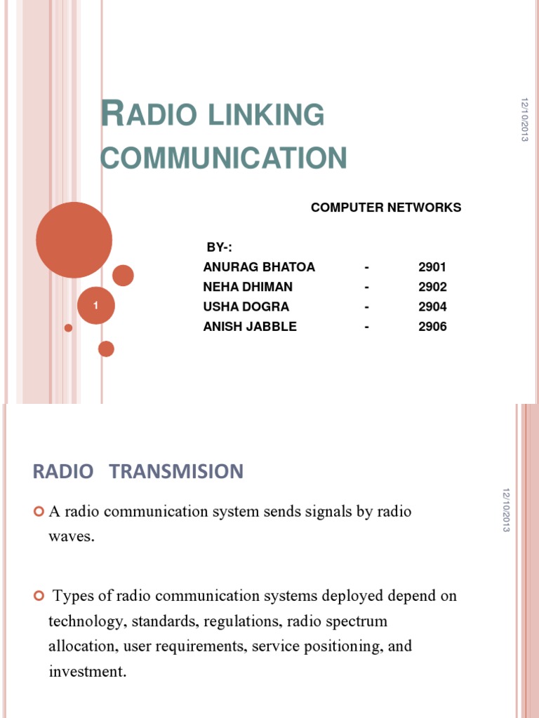 Radio Link Communication | PDF | Transmitter | Radio
