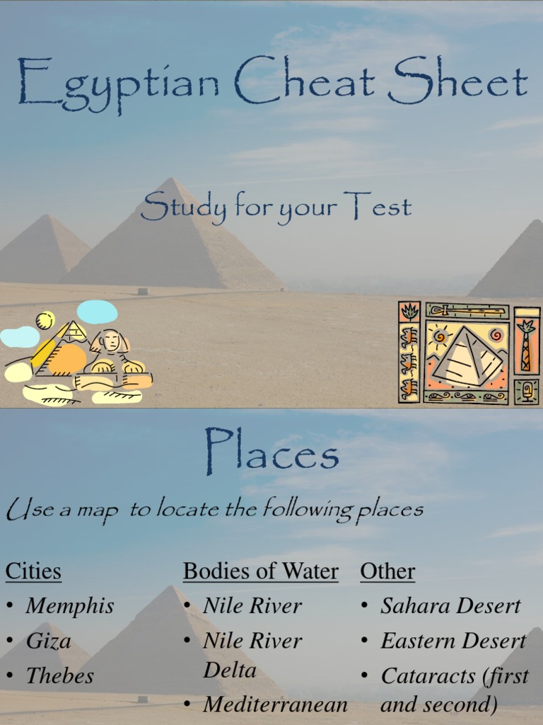Ancient Egypt Cheat Sheet | PDF | Ancient Egyptian Religion | Ancient Egypt