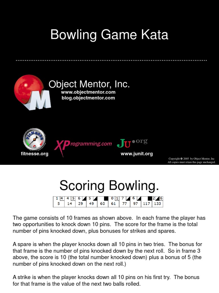 Bowling Game Kata Score Calculator | PDF | Computer Programming | Software Engineering