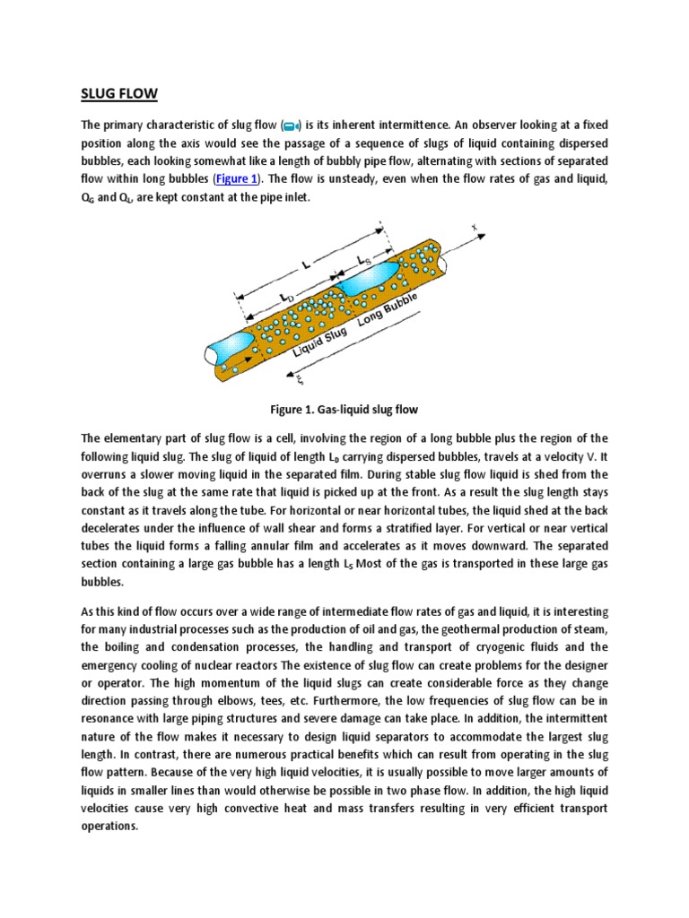 Modeling Slug Flow: The Unit Cell Concept and Closure Laws | PDF ...