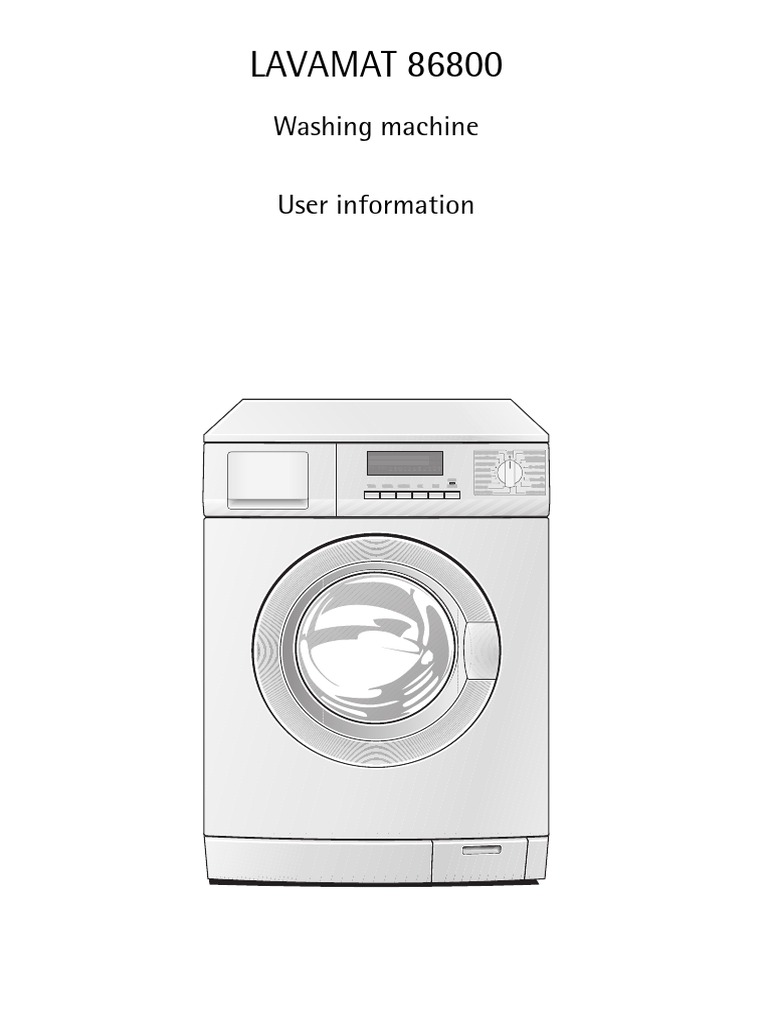 AEG Washing Machine Manual | PDF | Washing Machine | Ac Power Plugs And ...