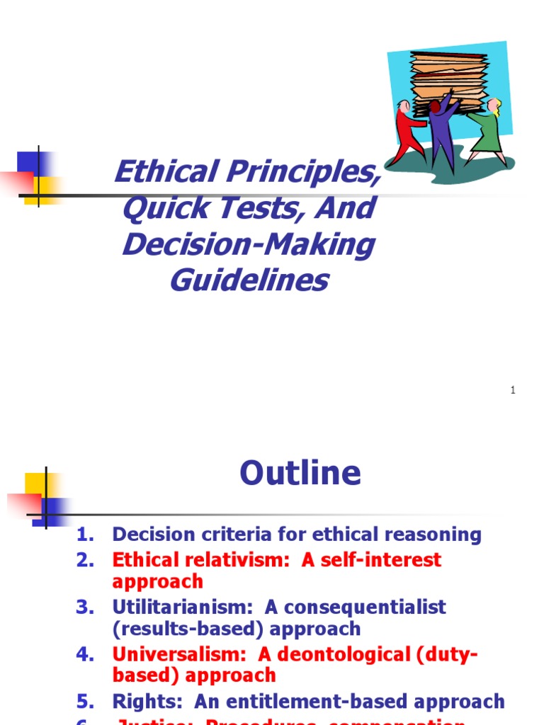 Ethical Principles, Quick Tests, and Decision-Making Guidelines | PDF ...