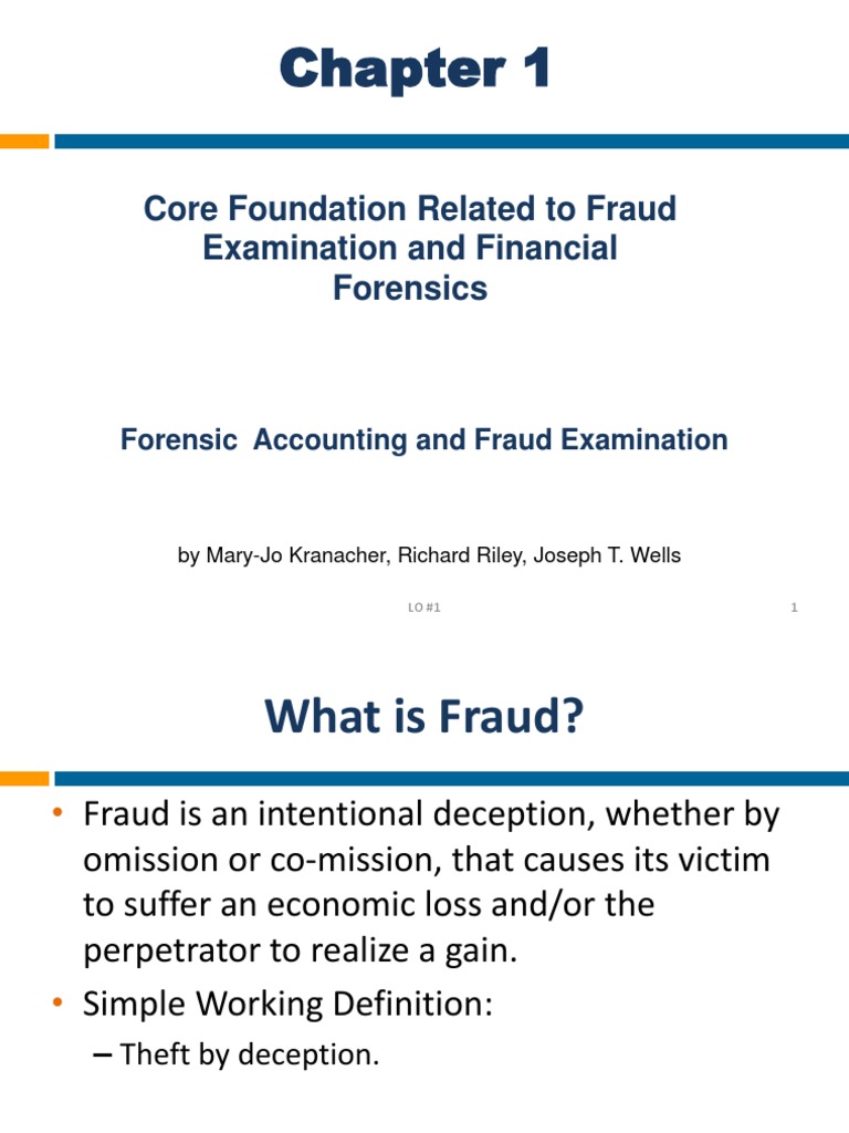 Kranacher PowerPoint Ch01 | PDF | Fiduciary | Fraud