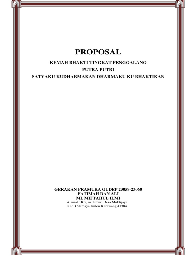 Proposal Kemah | PDF