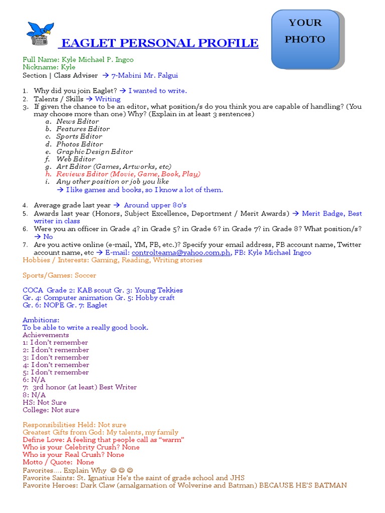 Personal Profile | PDF