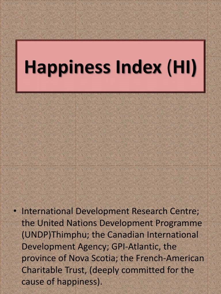 Happiness Index Unit 1 | PDF | Happiness | Quality Of Life