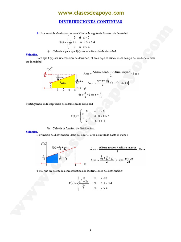 Ejer Distribuciones Continuas | PDF | Distribución normal | Función de densidad de probabilidad