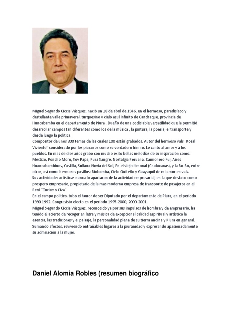 Miguel Segundo Ciccia Vásquez | PDF | Entretenimiento (general)