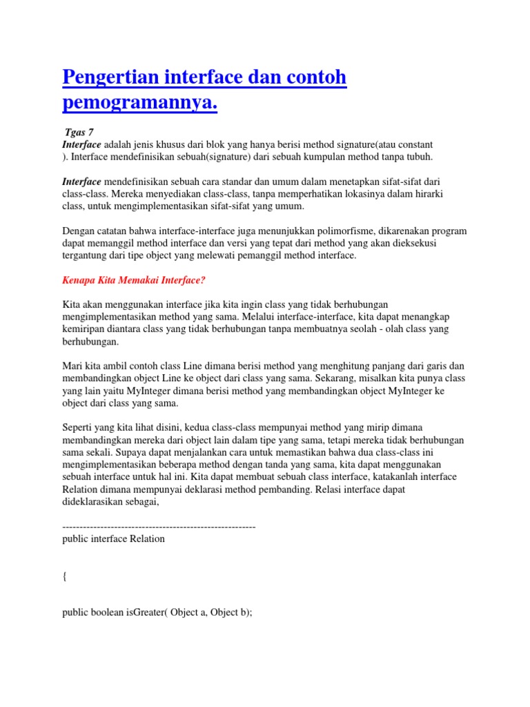Interface dalam Pemrograman OOP | PDF | Komputer