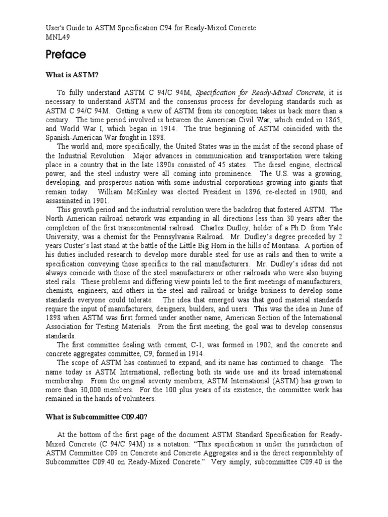 Astm C94 | PDF | Specification (Technical Standard) | Committee
