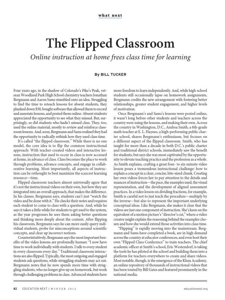 Flipped Classroom: Transforming Education | PDF | Career & Growth ...