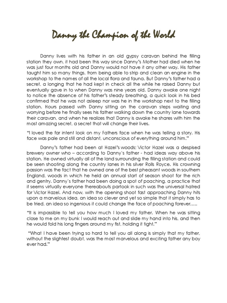 Danny The Champion of The World | PDF | Mystery, Thriller & Crime Fiction