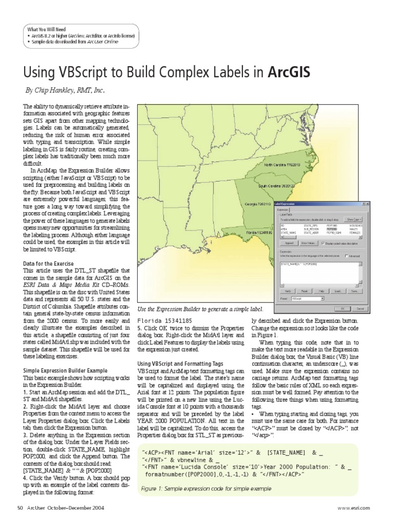 Vbscript Label | PDF | Arc Gis | Subroutine