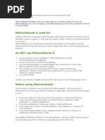 Flagyl Pediatric Dosage Guidelines | PDF | Dose (Biochemistry) | Chemistry