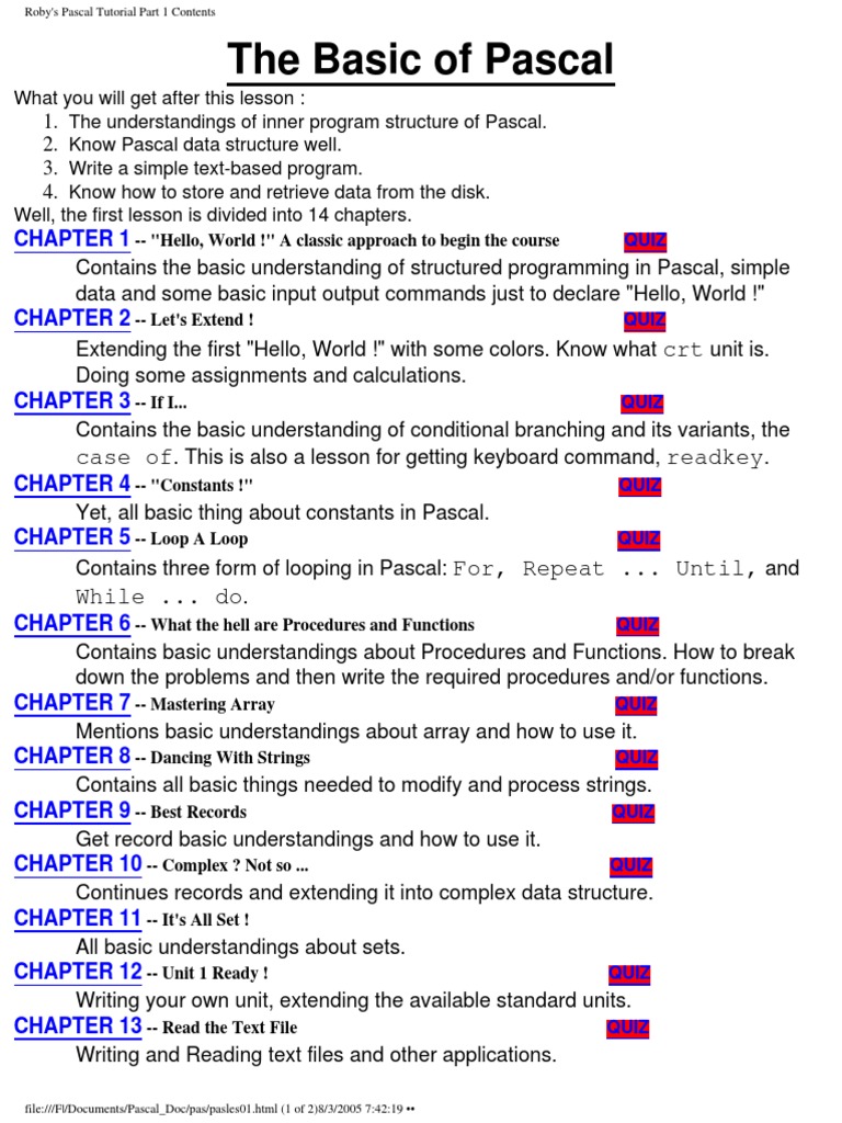 An Introduction To Programming In Pascal Exploring Data Types Conditional Statements And