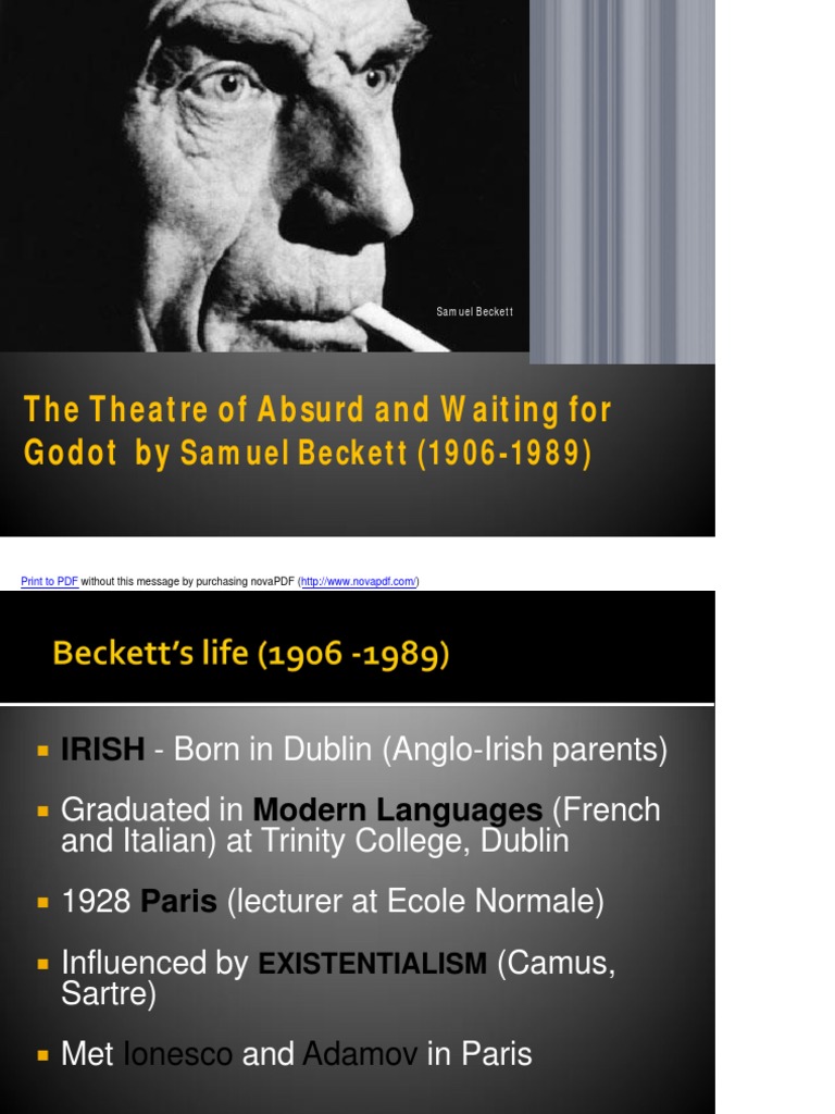 The theatre of the absurd and "Waiting for Godot" | Existentialism ...