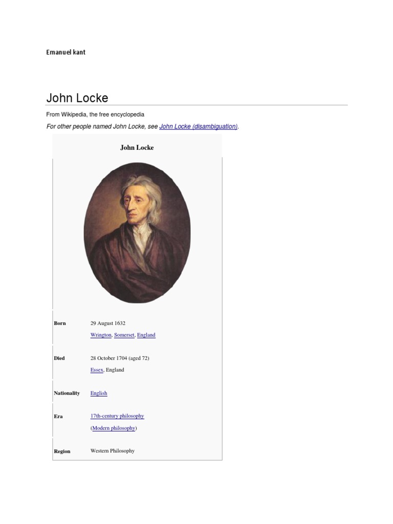 Biography of John Locke, Father of Classical Liberalism | PDF | John ...