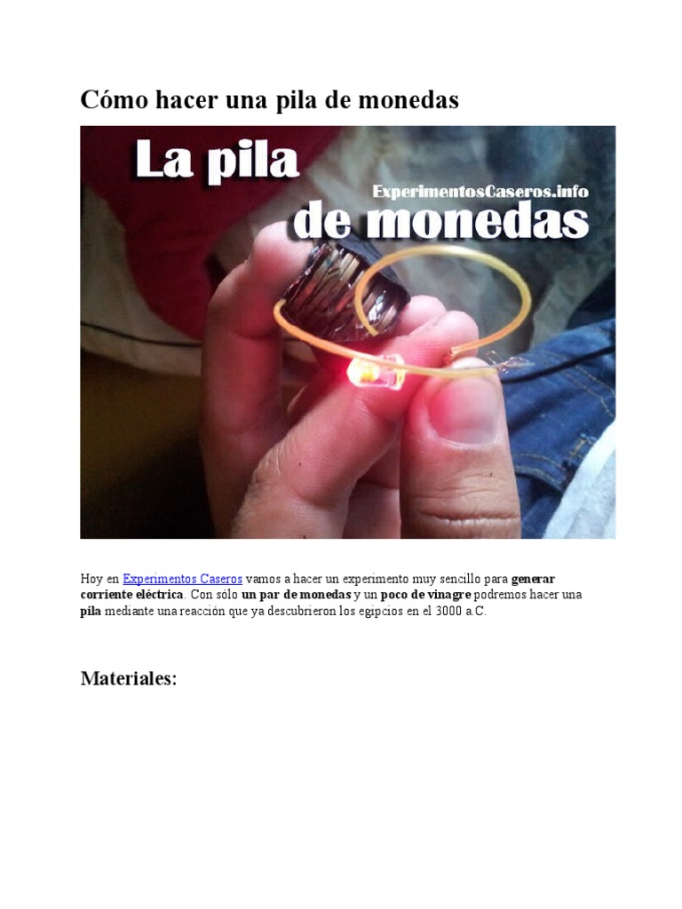Cómo hacer una pila de monedas | PDF