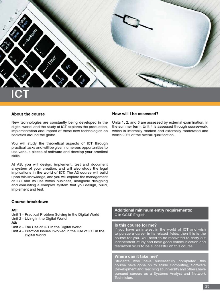 AS A2 Course - ICT | PDF