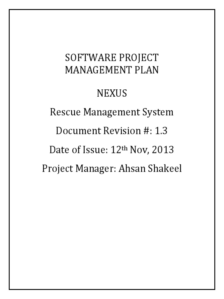 SPMP | Project Management | Software Testing