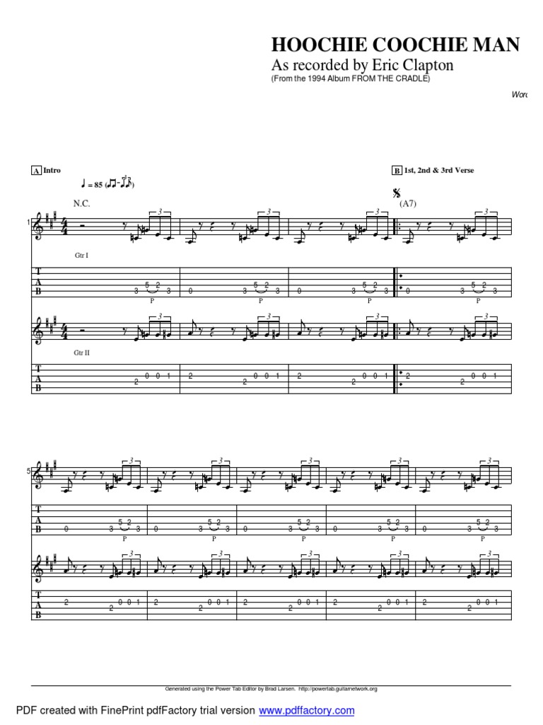 Hoochie Coochie Man | PDF | Leisure | Entertainment (General)