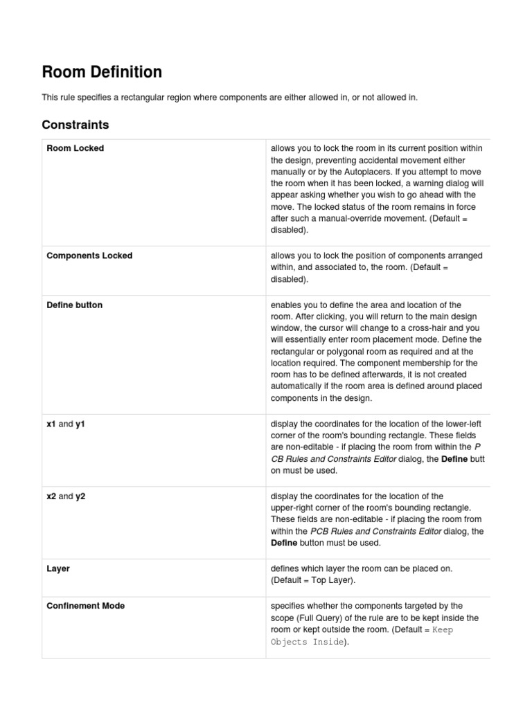 Room Definition and Constraints Guide | PDF | Computing | Software
