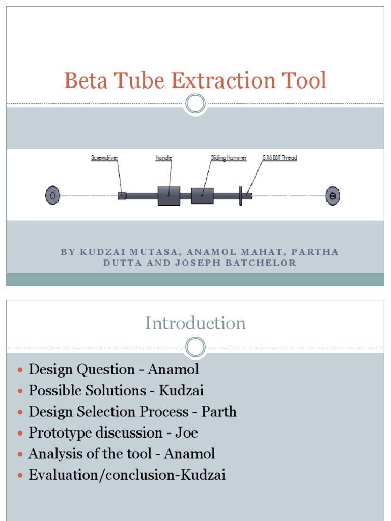 Beta Tube Extraction Tool | PDF