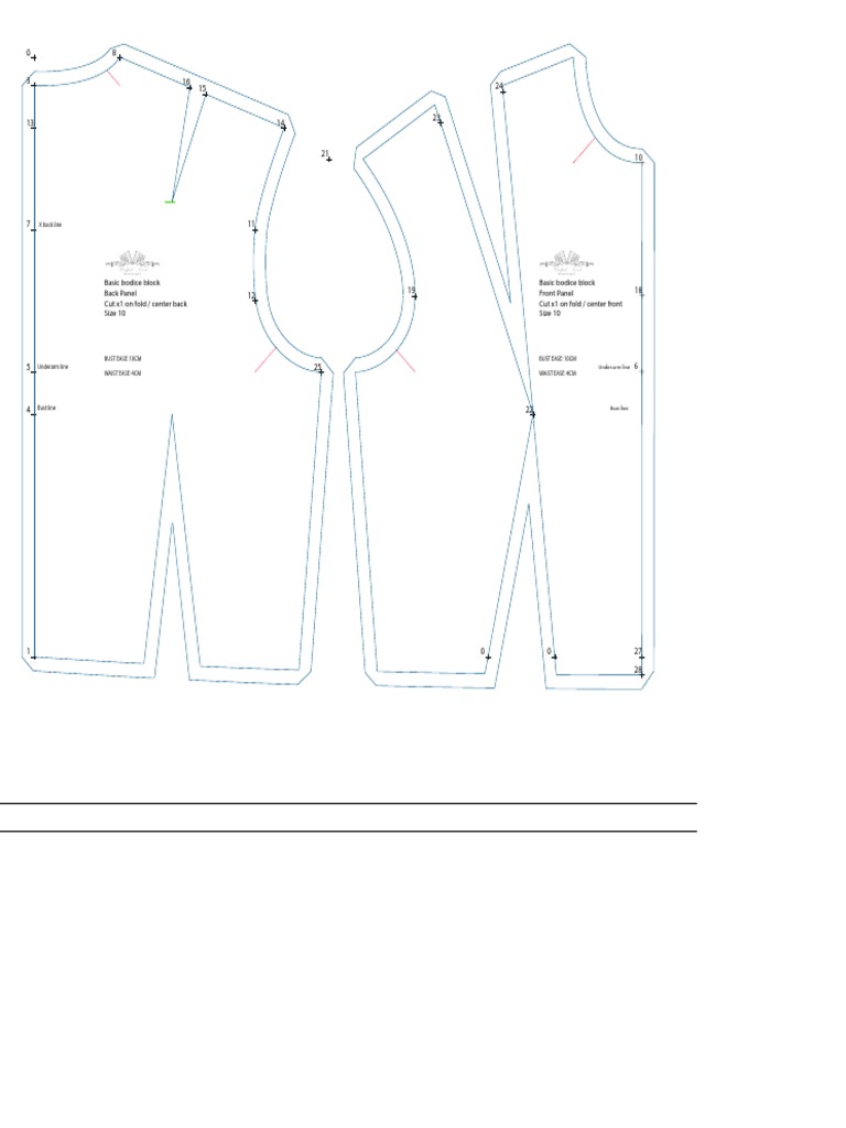 Basic Bodice Block Pattern Guide | PDF