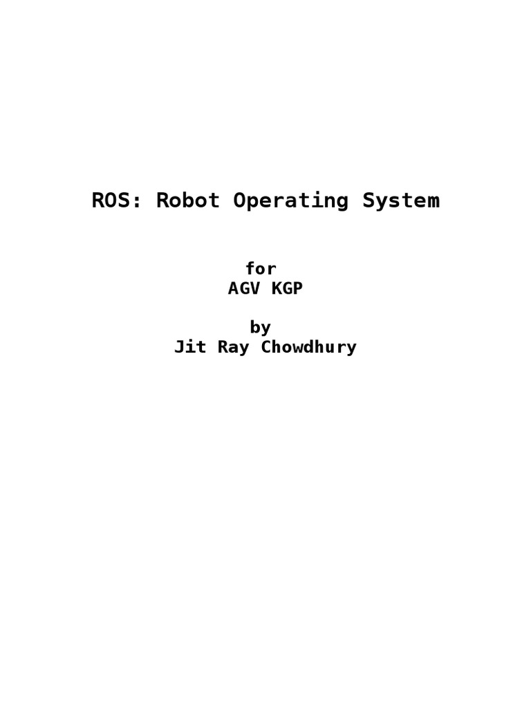 ROS Robot Operating System | PDF | Image Scanner | Computer File