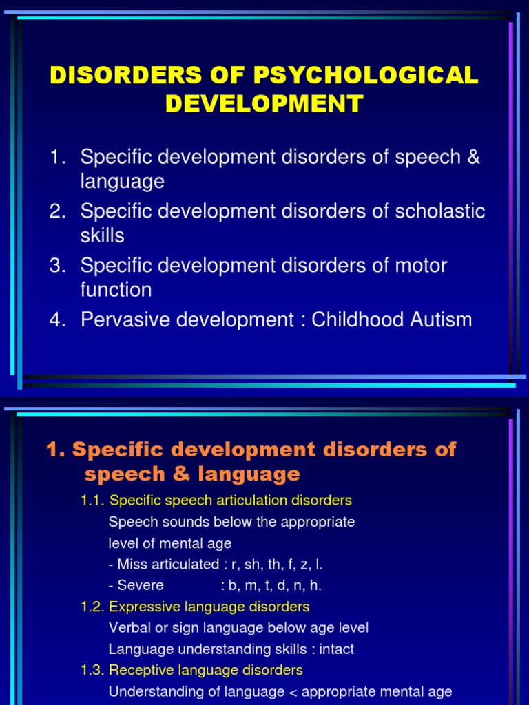 Disorders of Psychological Development | PDF | Autism | Attention ...