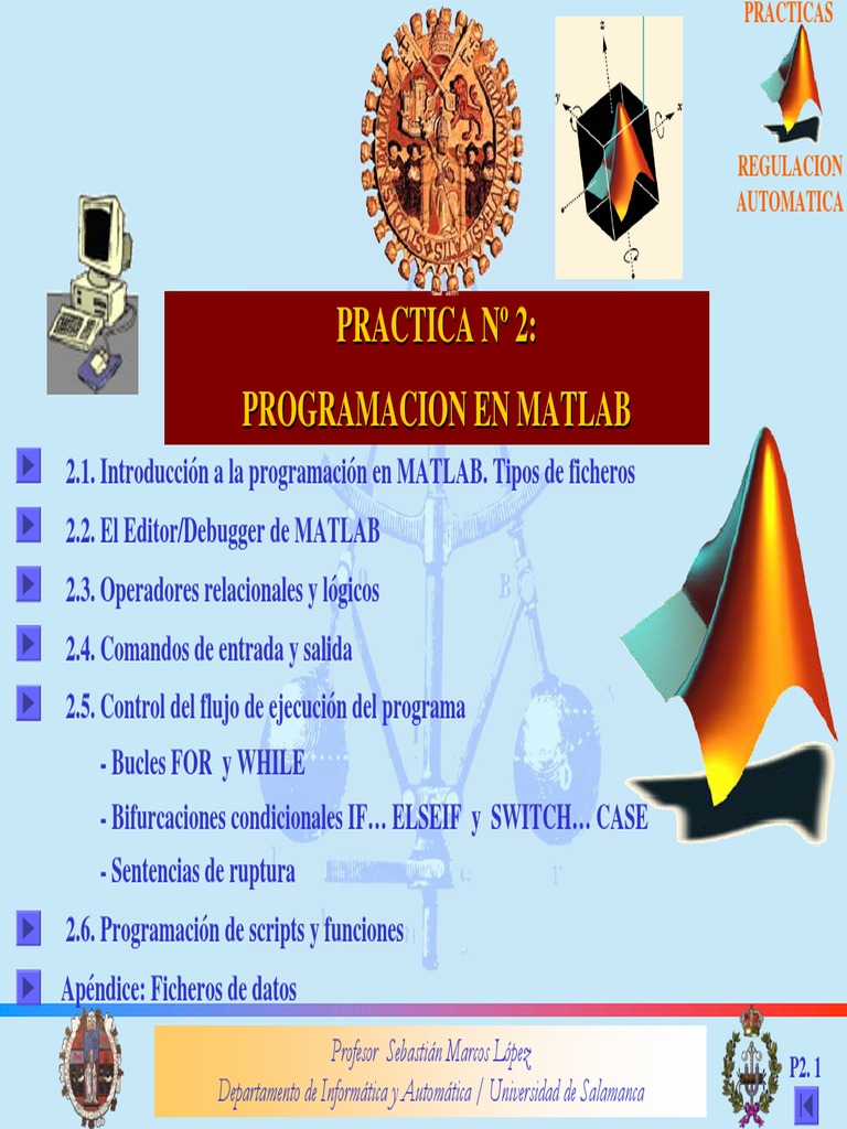 Programación en MATLAB | PDF | Archivo de computadora | Programa de ...