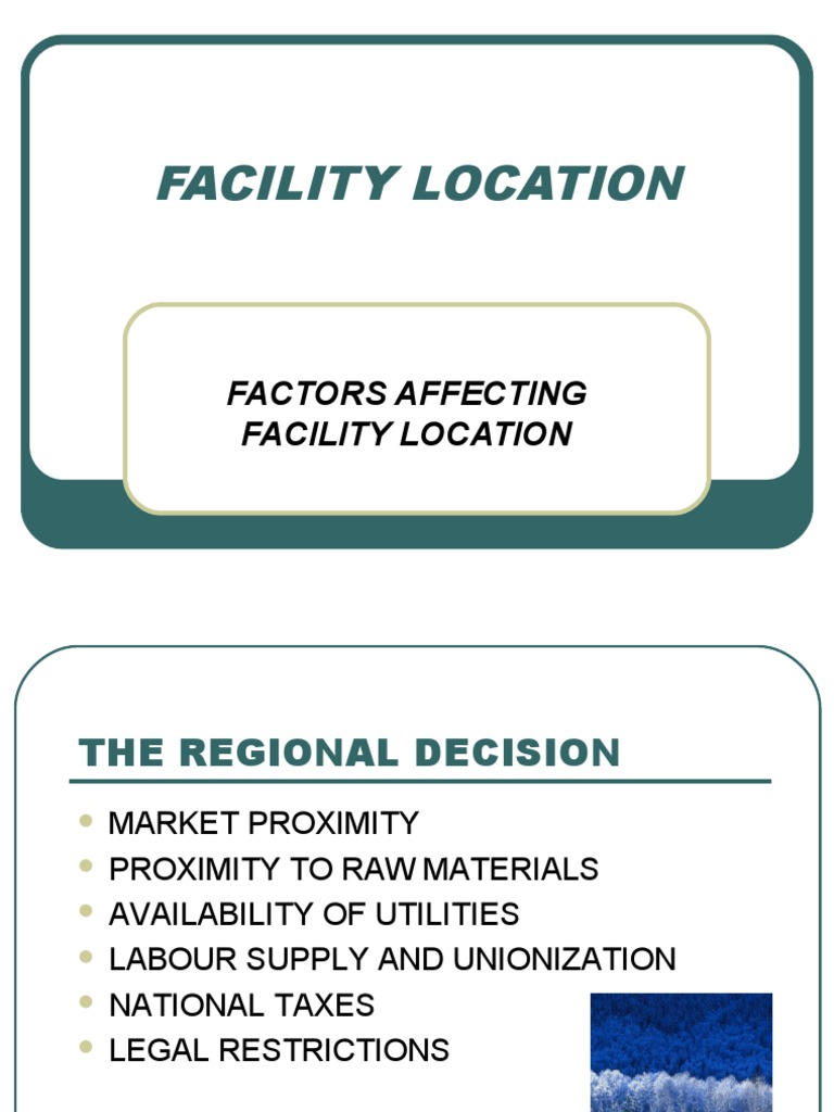 Factors Affecting Facility Location | PDF